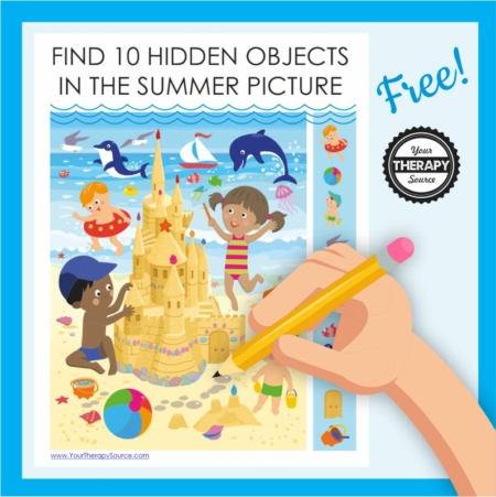 I Spy Summer Free Printable - Your Therapy Source