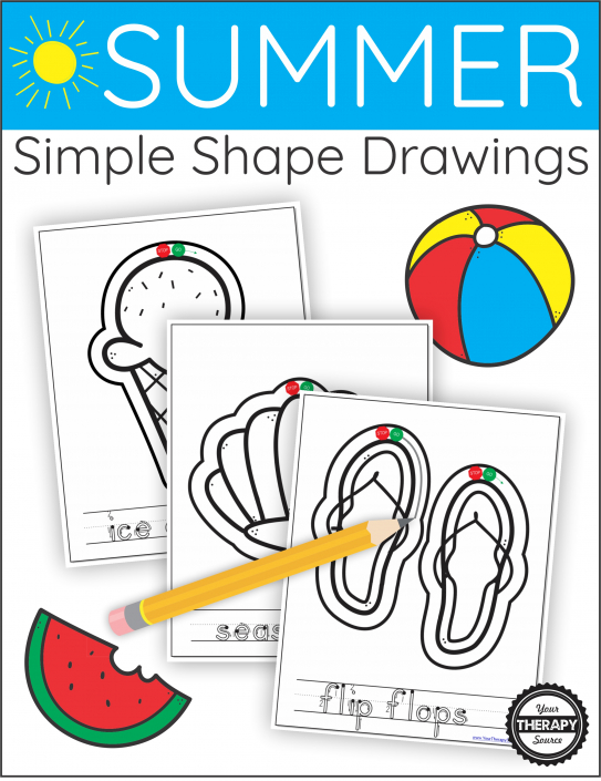 Summer Simple Shape Drawings - Your Therapy Source