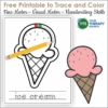 Trace Ice Cream Cone Freebie - Your Therapy Source
