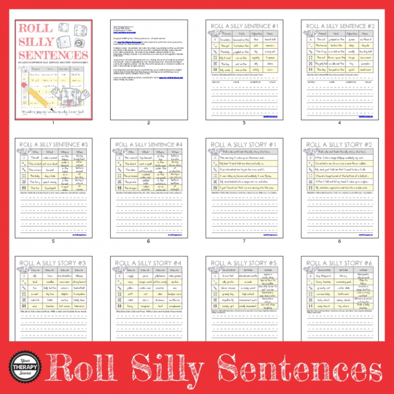 Silly Sentences for Kids - Your Therapy Source