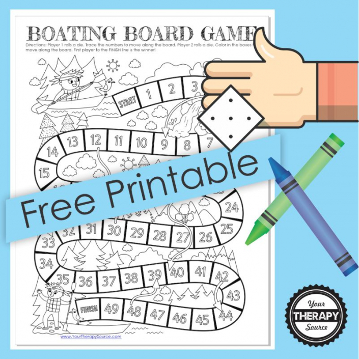 Boat Board Game - Free Printable - Your Therapy Source
