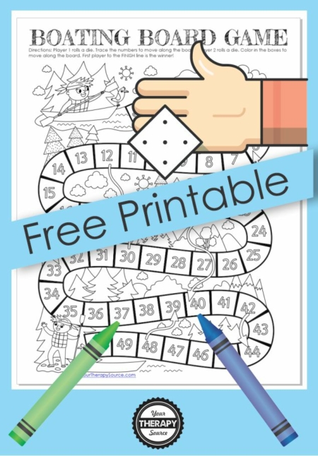 Boat Board Game - Free Printable - Your Therapy Source
