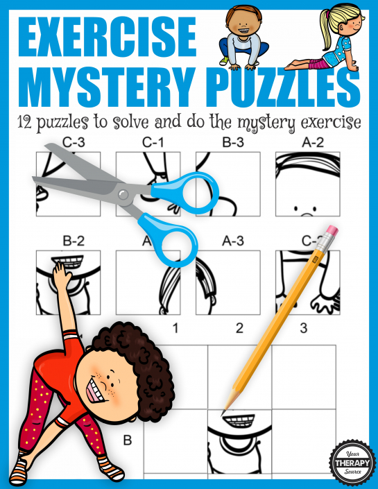 Cut and Paste Exercise Printable - FREE - Your Therapy Source