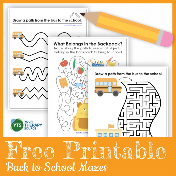 Back to School Mazes - FREE - Your Therapy Source