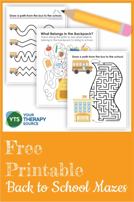Back to School Mazes - FREE - Your Therapy Source