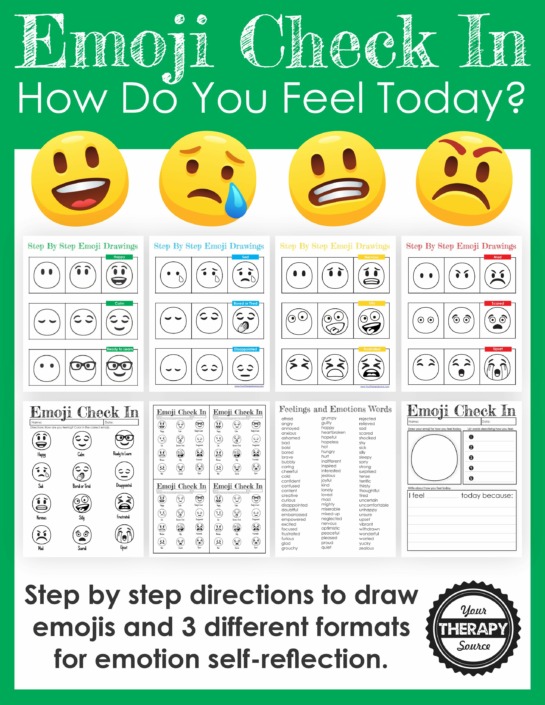 Emotion Check In Packet - Your Therapy Source
