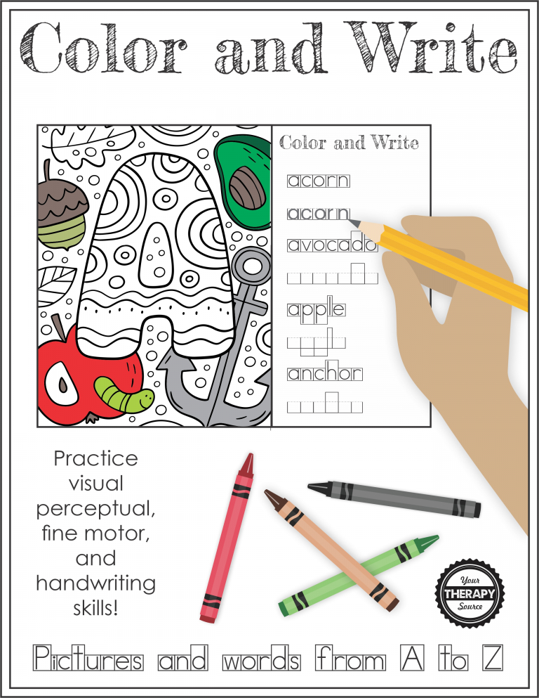 Letter A Coloring Page - Free Printable - Your Therapy Source