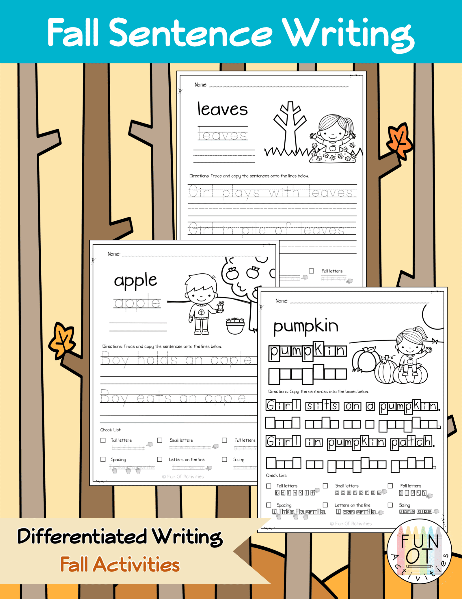 Fall Handwriting Bundle - Your Therapy Source