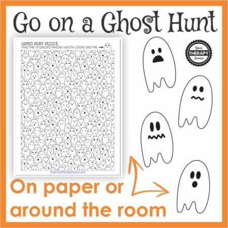 Halloween Ghost Printables - Your Therapy Source