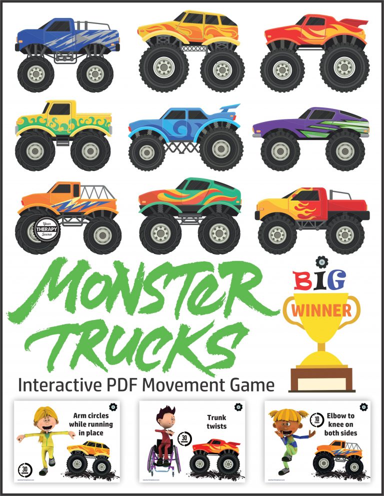 Monster Truck Game for Kids - Your Therapy Source