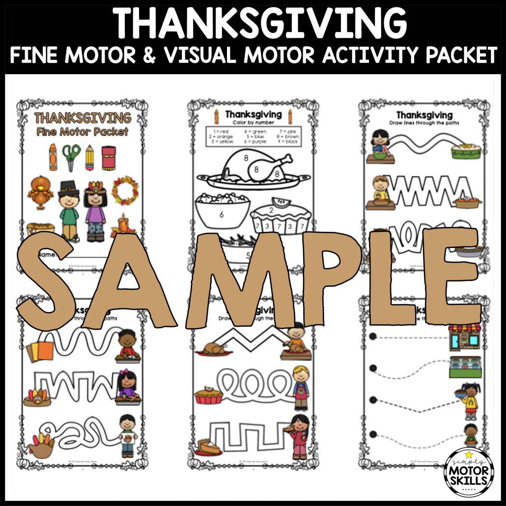 Thanksgiving Fine Motor Activity Packet - Your Therapy Source