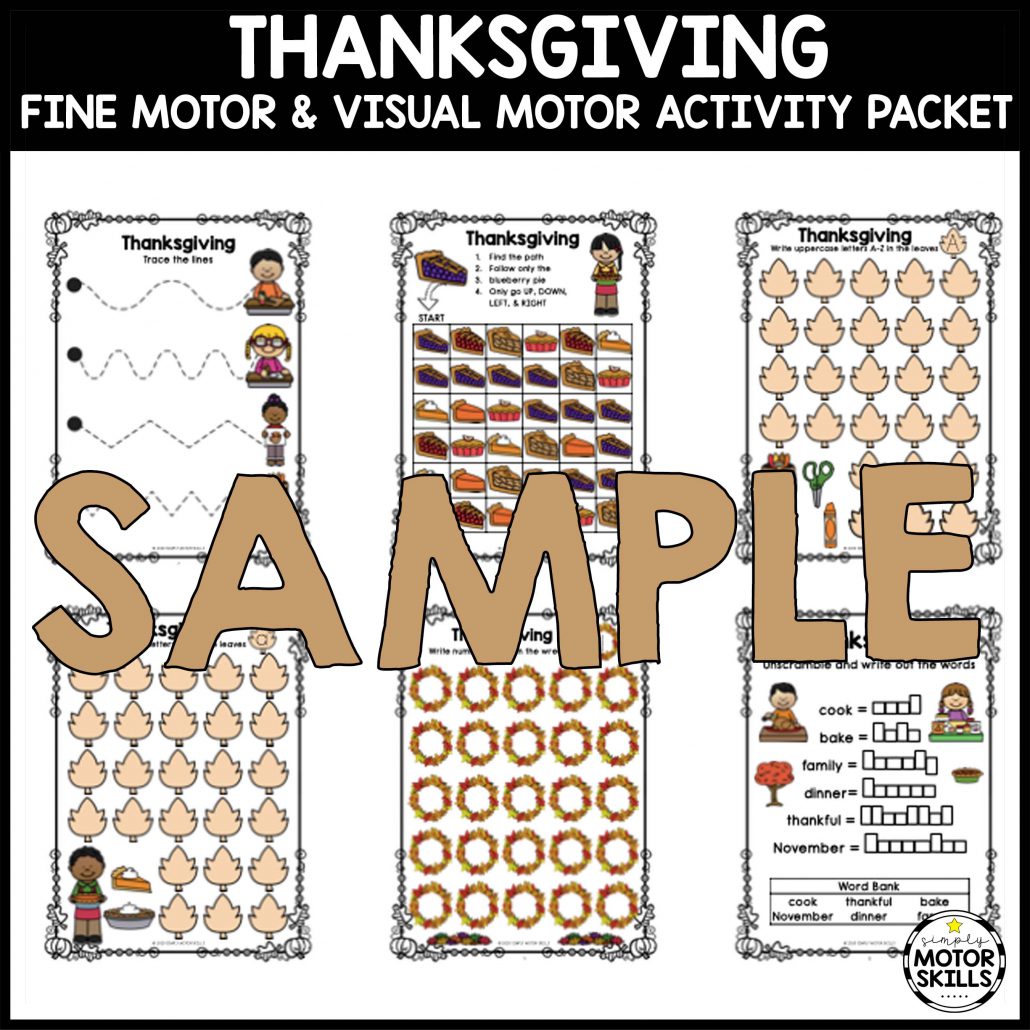 Thanksgiving Fine Motor Activity Packet - Your Therapy Source