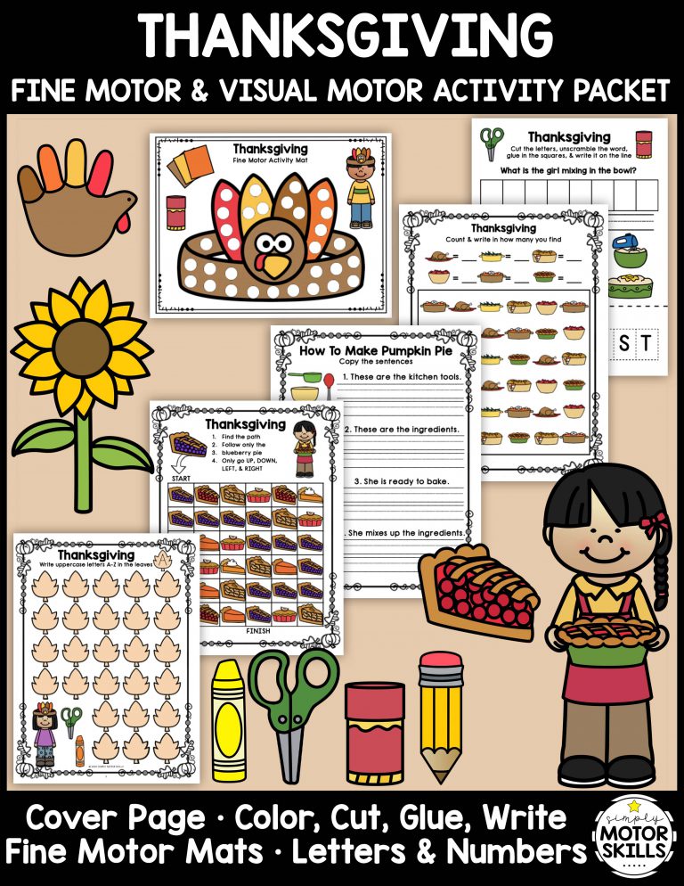 Thanksgiving Fine Motor Activity Packet - Your Therapy Source