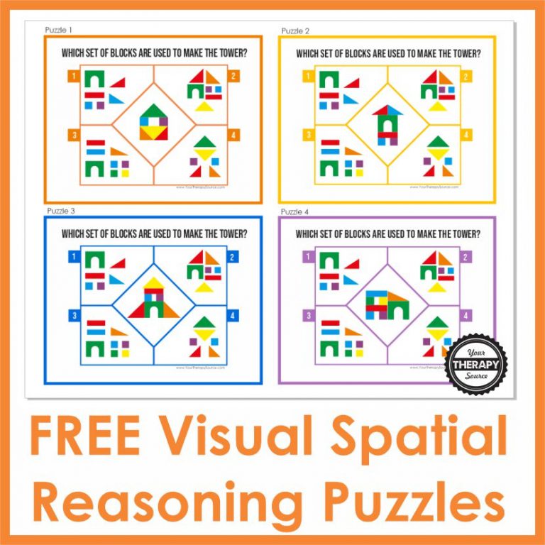 Spatial Reasoning Puzzles for Kids - Your Therapy Source