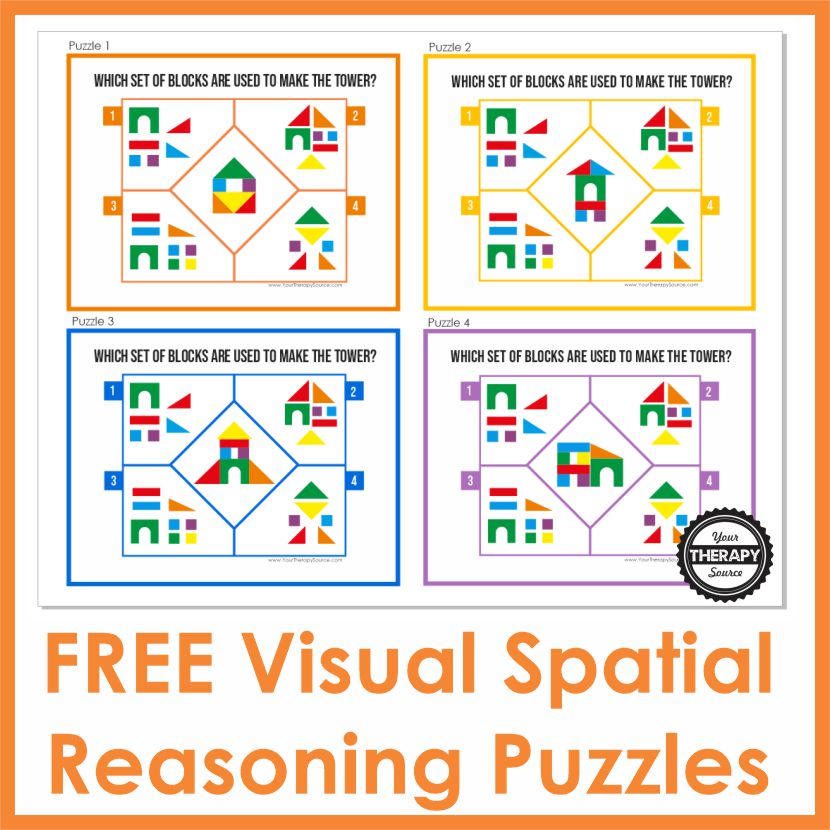 Spatial Reasoning Puzzles For Kids Your Therapy Source