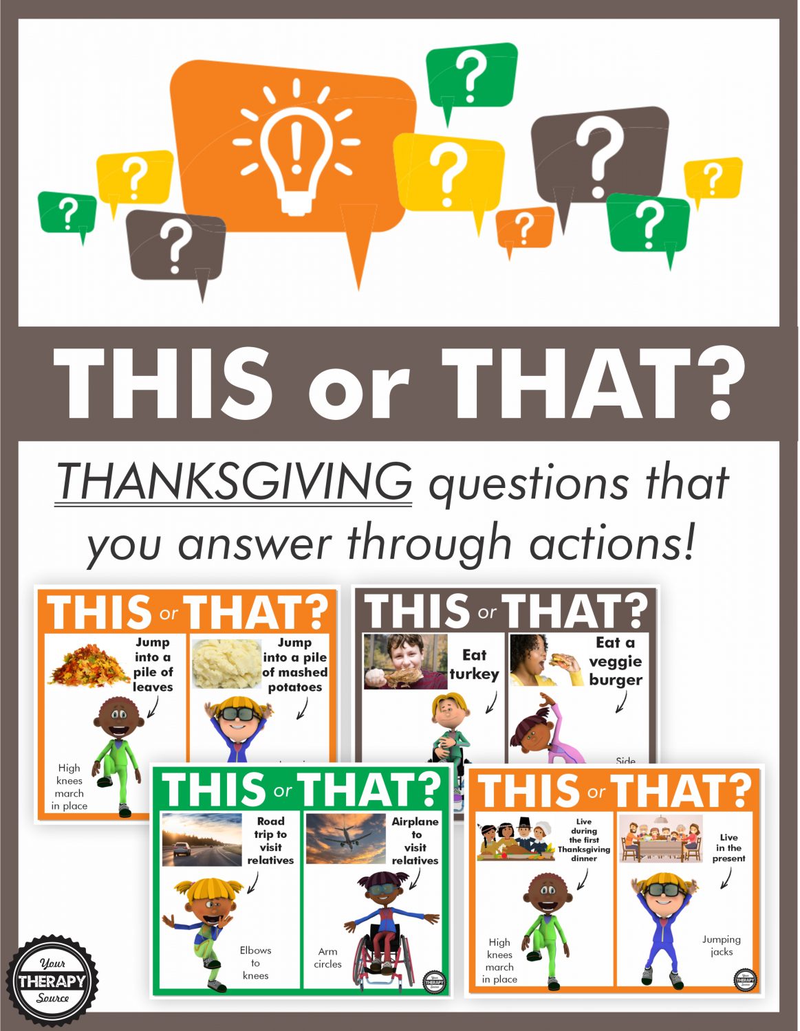 This or That Thanksgiving Game - Your Therapy Source