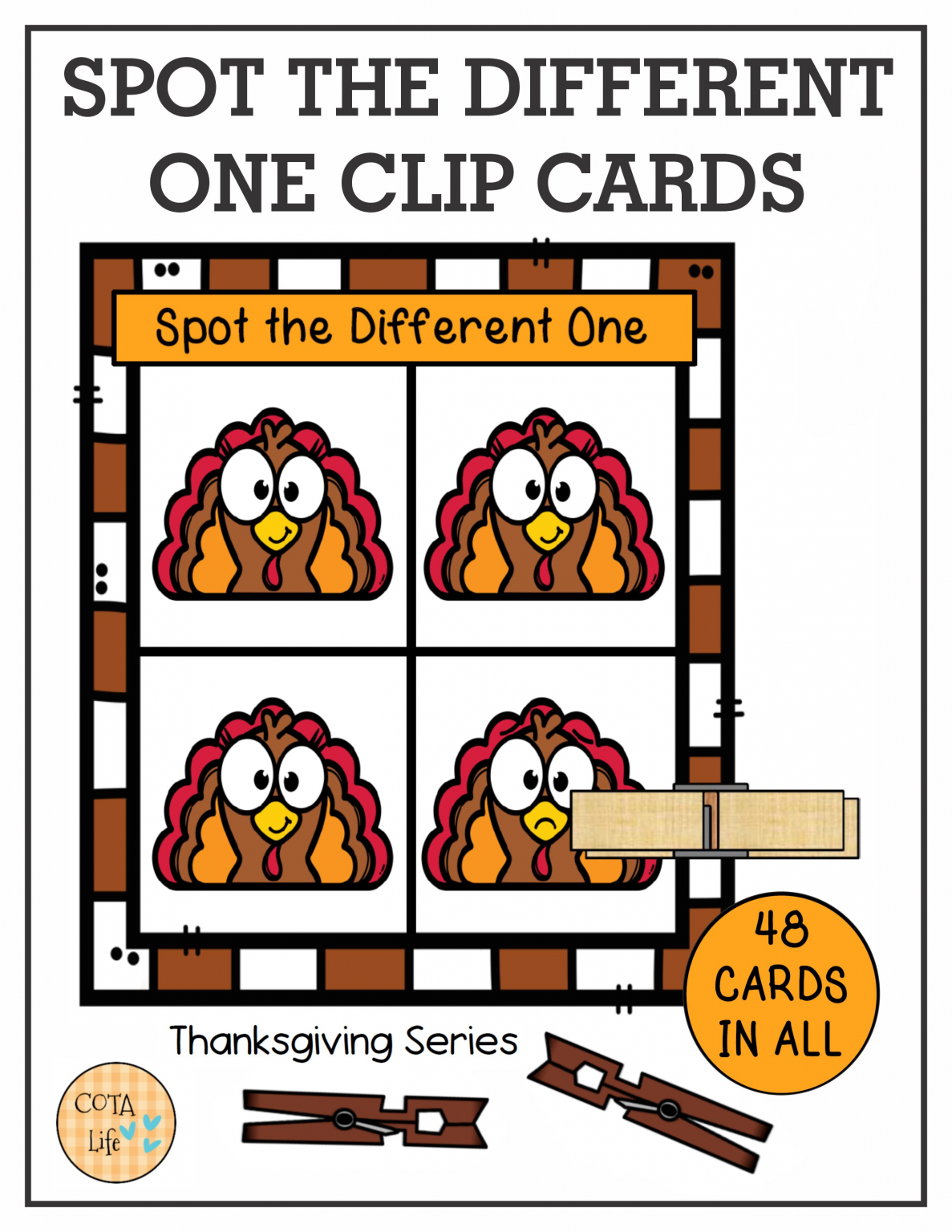 Spot the Difference Thanksgiving Series - Your Therapy Source