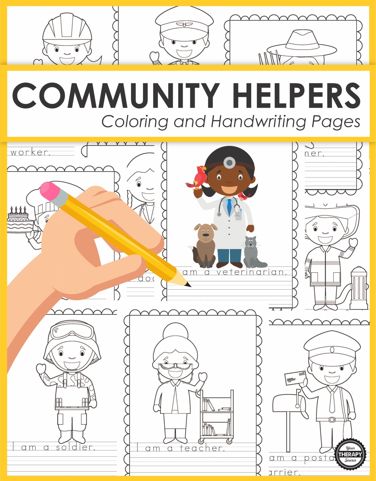 COMMUNITY HELPER COLORING PAGES - Your Therapy Source