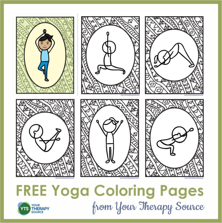 Yoga Coloring Pages - FREE - Your Therapy Source