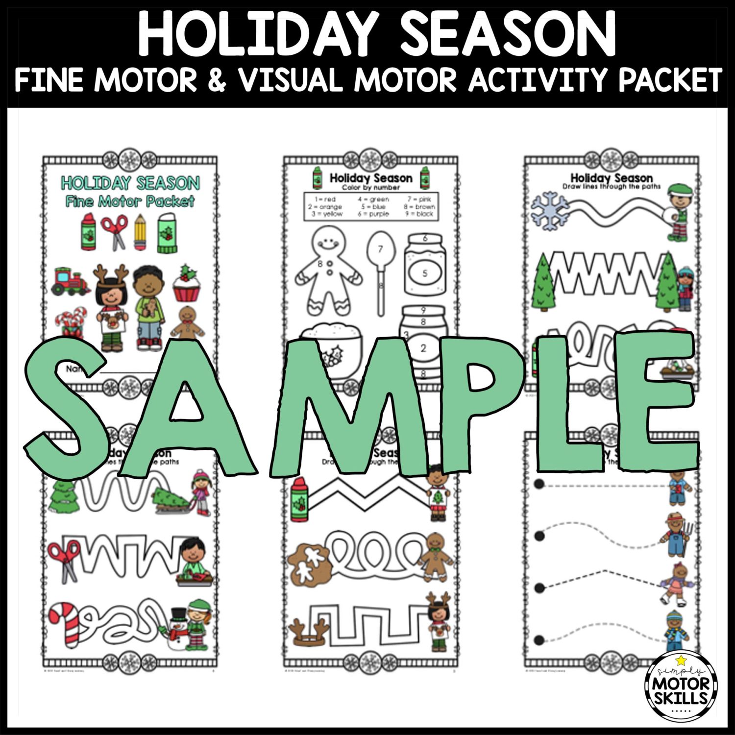 Holiday Season Fine Motor Activity Packet - Your Therapy Source