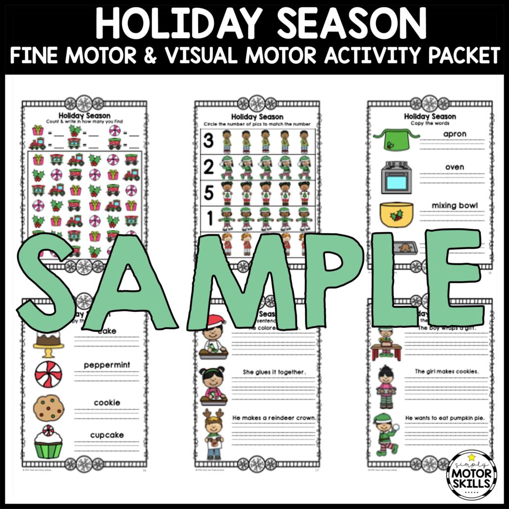 Holiday Season Fine Motor Activity Packet - Your Therapy Source