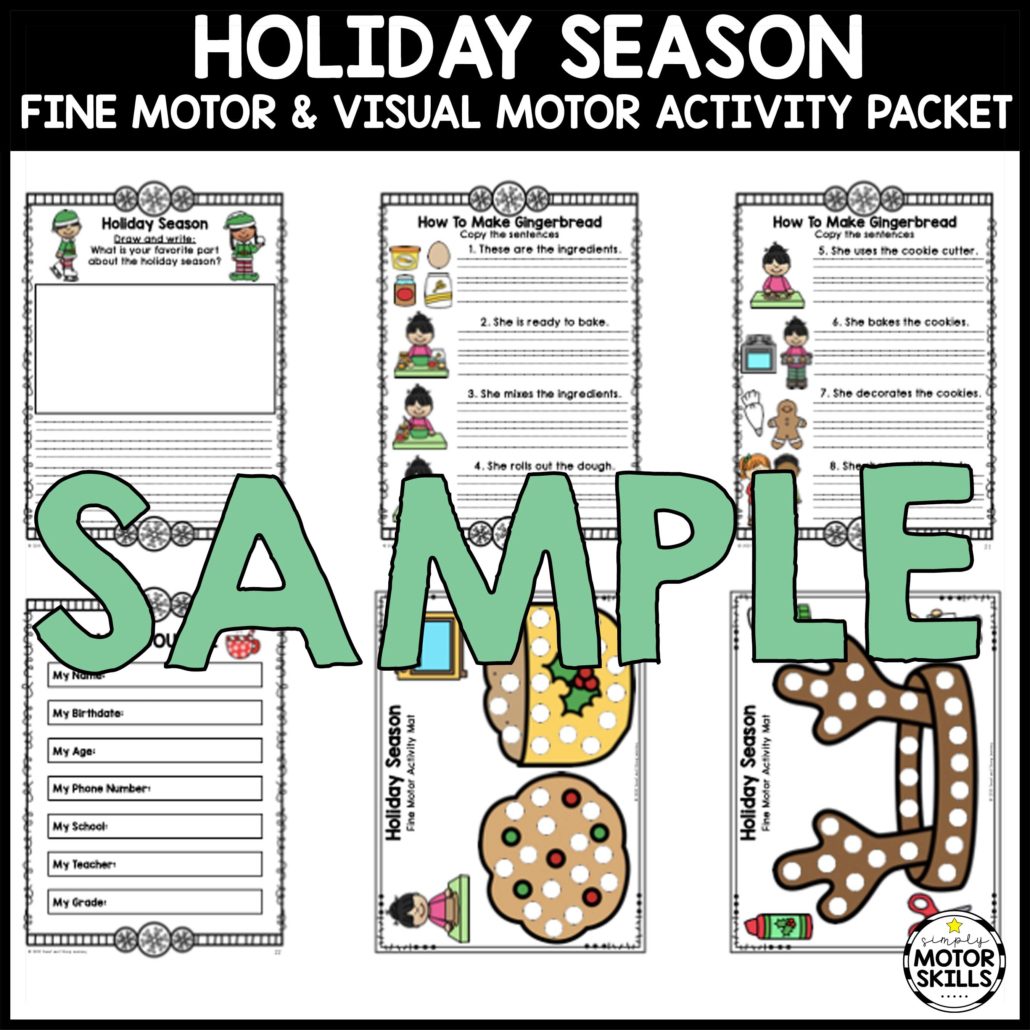 Holiday Season Fine Motor Activity Packet - Your Therapy Source