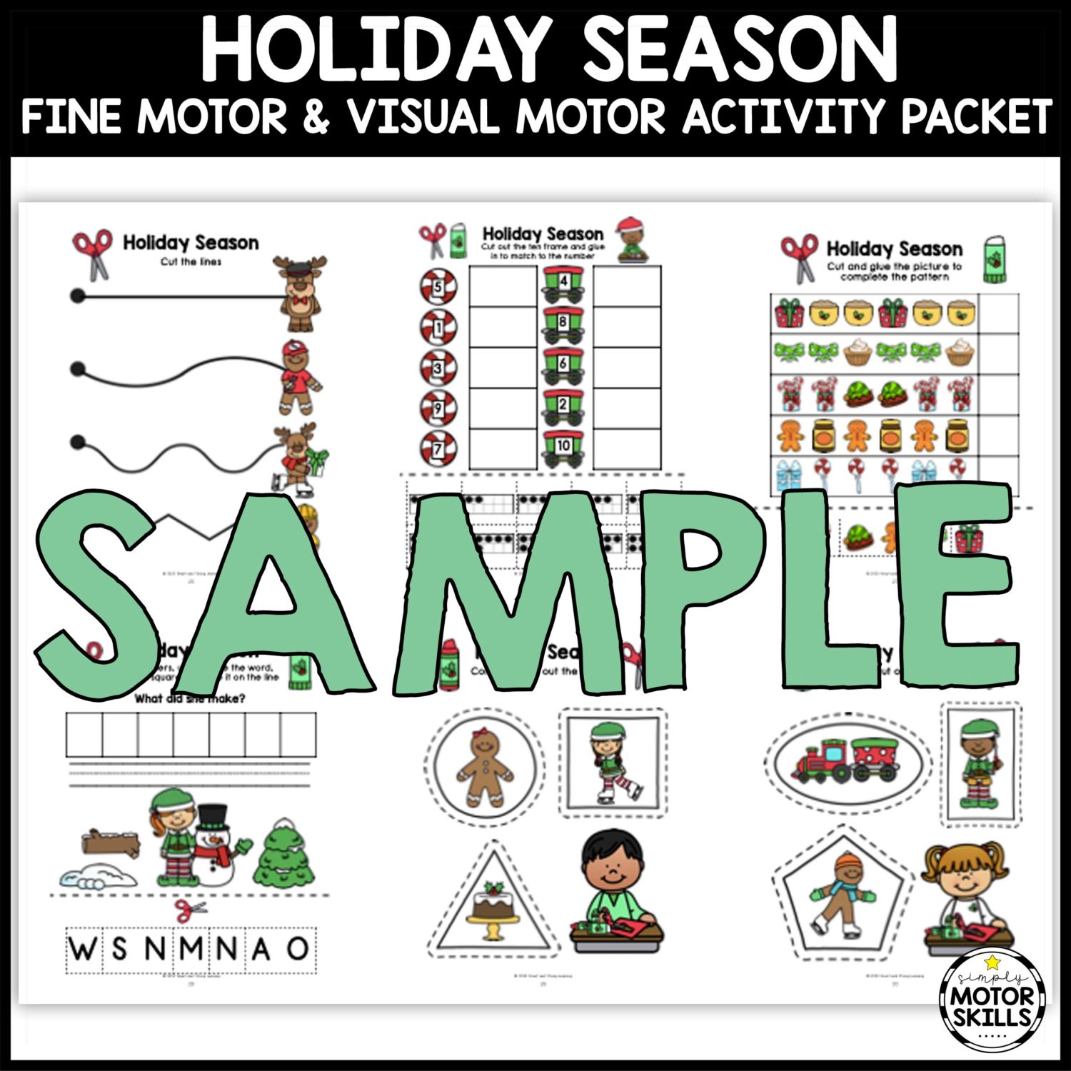 Holiday Season Fine Motor Activity Packet - Your Therapy Source