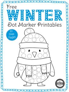 Winter Dot Art - Free Printable Packet - Your Therapy Source