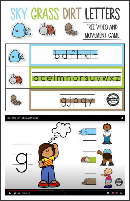 Sky Grass Dirt Video and Movement Game - Your Therapy Source