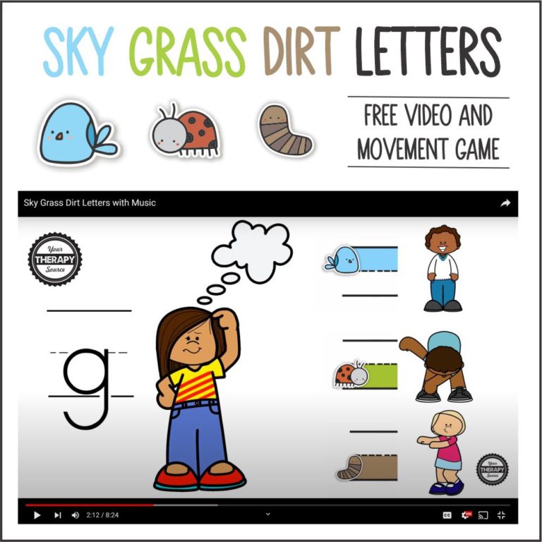 Sky Grass Dirt Video and Movement Game - Your Therapy Source