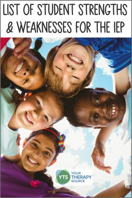 List of Student Strengths and Weaknesses for IEP Writing - Your Therapy ...