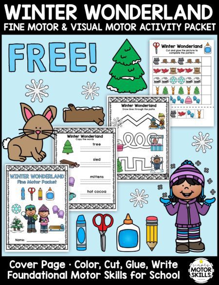 Free Winter Fine Motor PDF Activities - Your Therapy Source