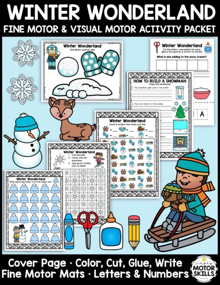 Winter Fine Motor Worksheets - Your Therapy Source