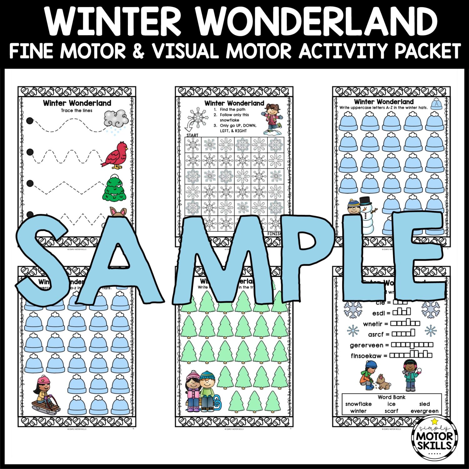 Winter Fine Motor Worksheets - Your Therapy Source