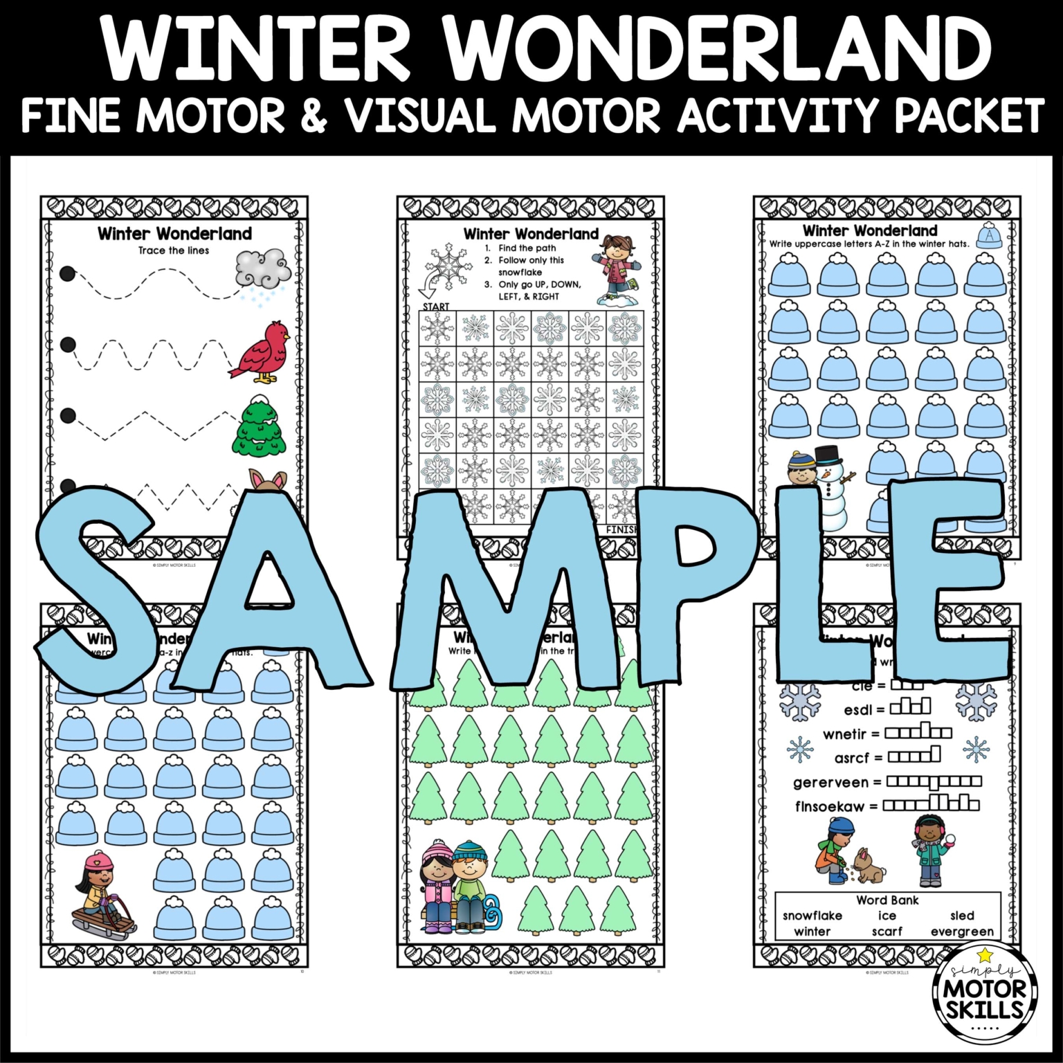 Winter Fine Motor Worksheets - Your Therapy Source