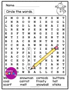 Snowman Worksheets - Your Therapy Source