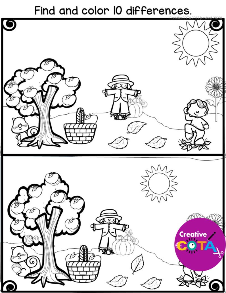 Seasonal Spot the Difference - Your Therapy Source