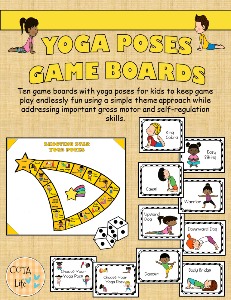 Yoga Board Game Packet - Your Therapy Source
