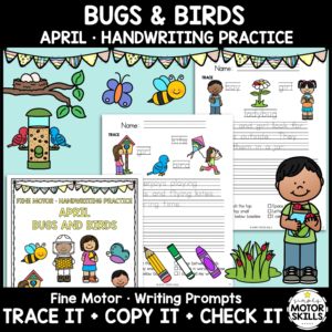 Spring Handwriting Bundle - TRACE COPY CHECK - Your Therapy Source