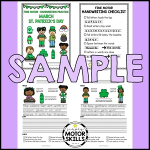 Spring Handwriting Bundle - TRACE COPY CHECK - Your Therapy Source