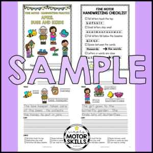 Spring Handwriting Bundle - TRACE COPY CHECK - Your Therapy Source