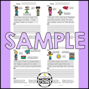 Spring Handwriting Bundle - TRACE COPY CHECK - Your Therapy Source