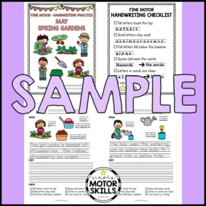 Spring Handwriting Bundle - TRACE COPY CHECK - Your Therapy Source