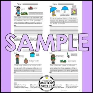 Spring Handwriting Bundle - TRACE COPY CHECK - Your Therapy Source