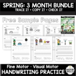 Spring Handwriting Free Sample Pages - Your Therapy Source
