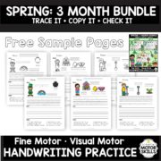 Spring Handwriting Free Sample Pages - Your Therapy Source