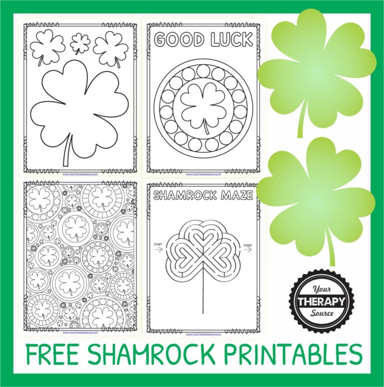 Shamrock Printables - FREE Packet - Your Therapy Source
