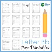 Letter B Printables - FREE Packet - Your Therapy Source