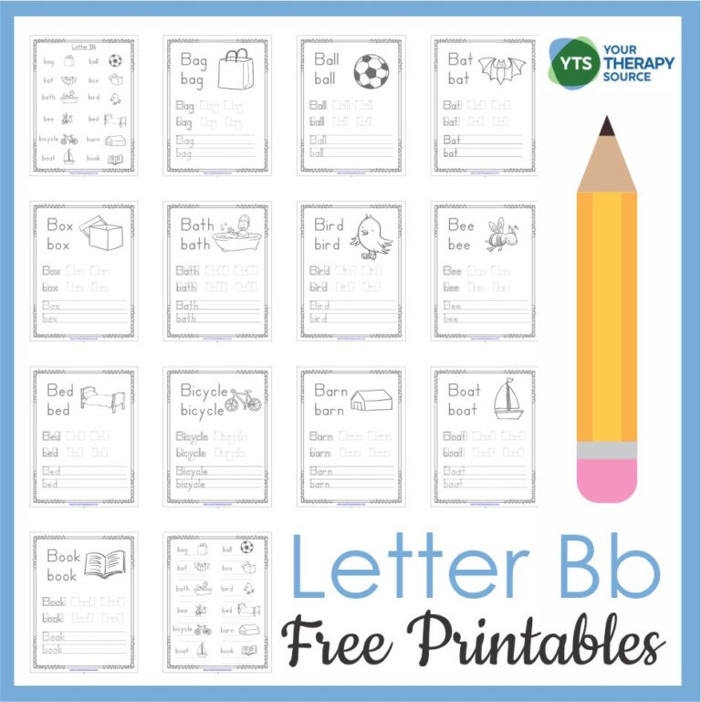 Letter B Printables - FREE Packet - Your Therapy Source
