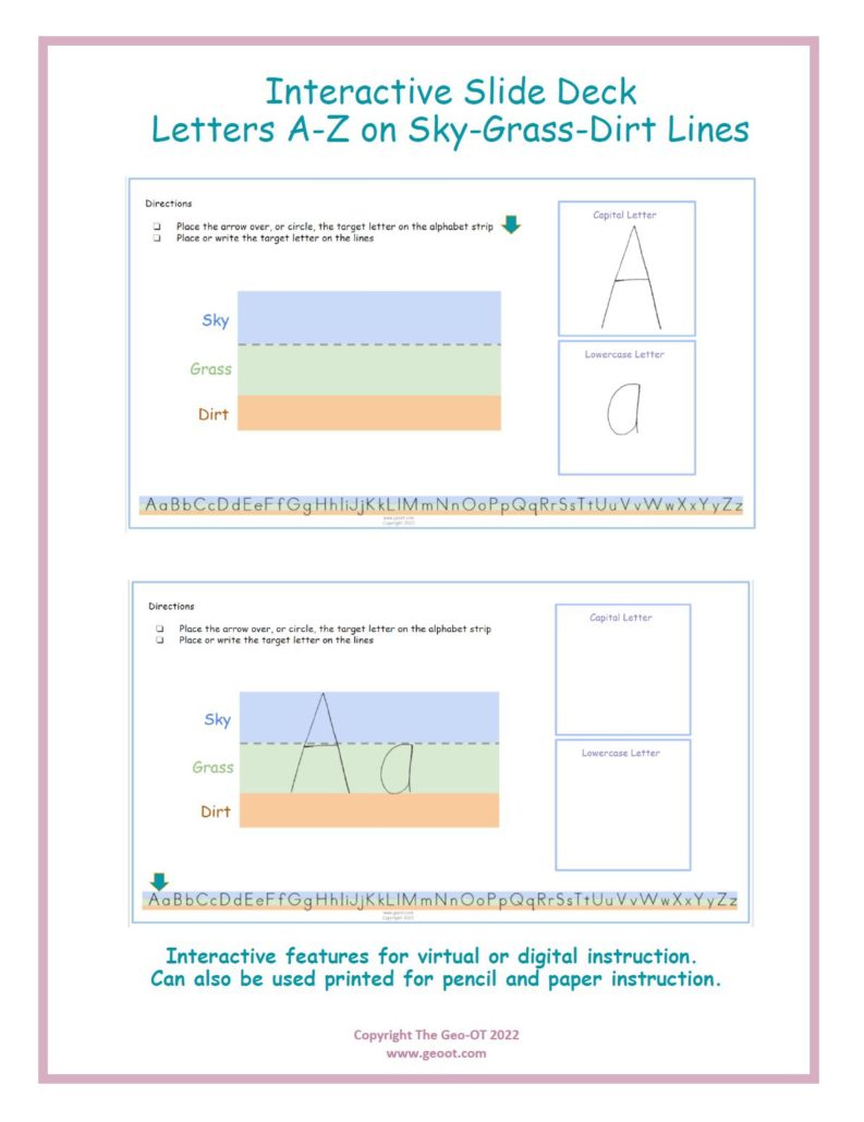Letter Sizing Slide Deck - Your Therapy Source
